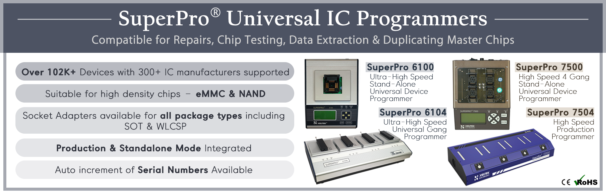 Universal IC Chip Programmers